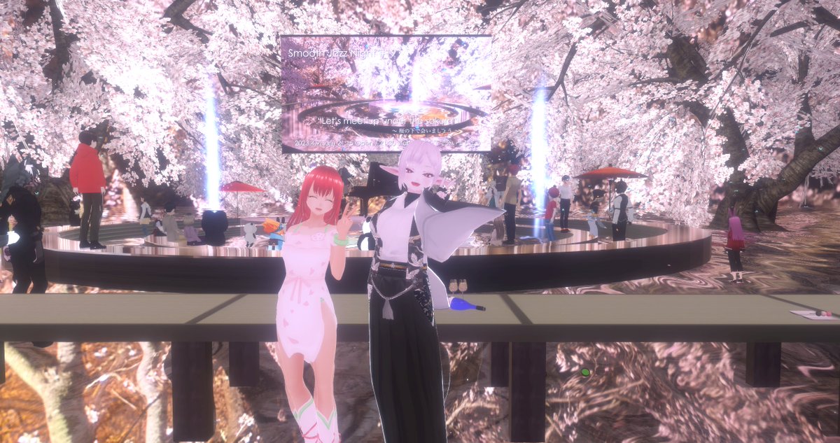SpritePlum on Twitter: "今日もフレンドさんと一緒です 楽しかったーw #cluster #smoothjazznight #桜の下で会いましょう https ...