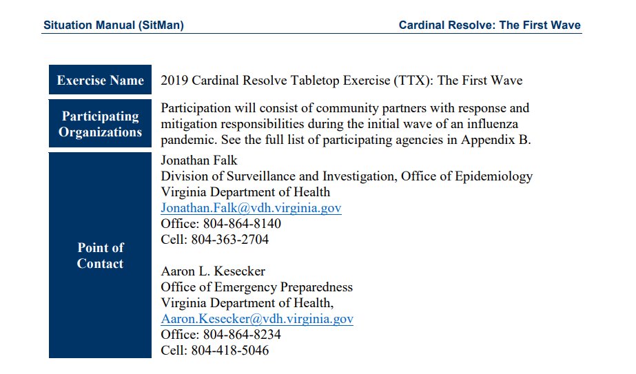 Cardinal Resolve - Table-top Exercise July 2019 Situation Manual ...