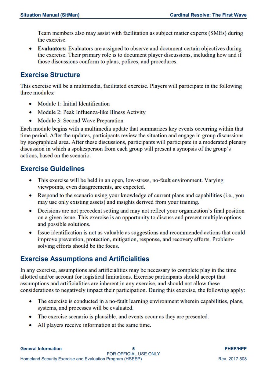 Cardinal Resolve - Table-top Exercise July 2019 Situation Manual ...