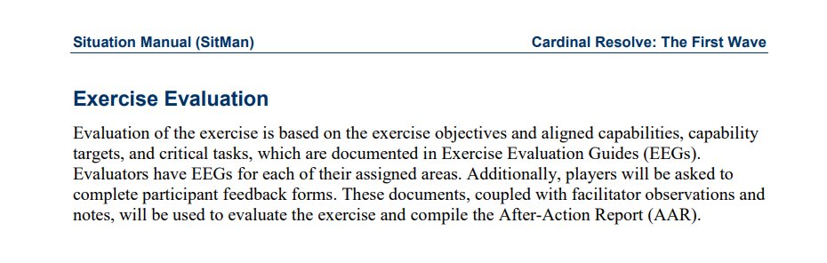 Cardinal Resolve - Table-top Exercise July 2019 Situation Manual ...