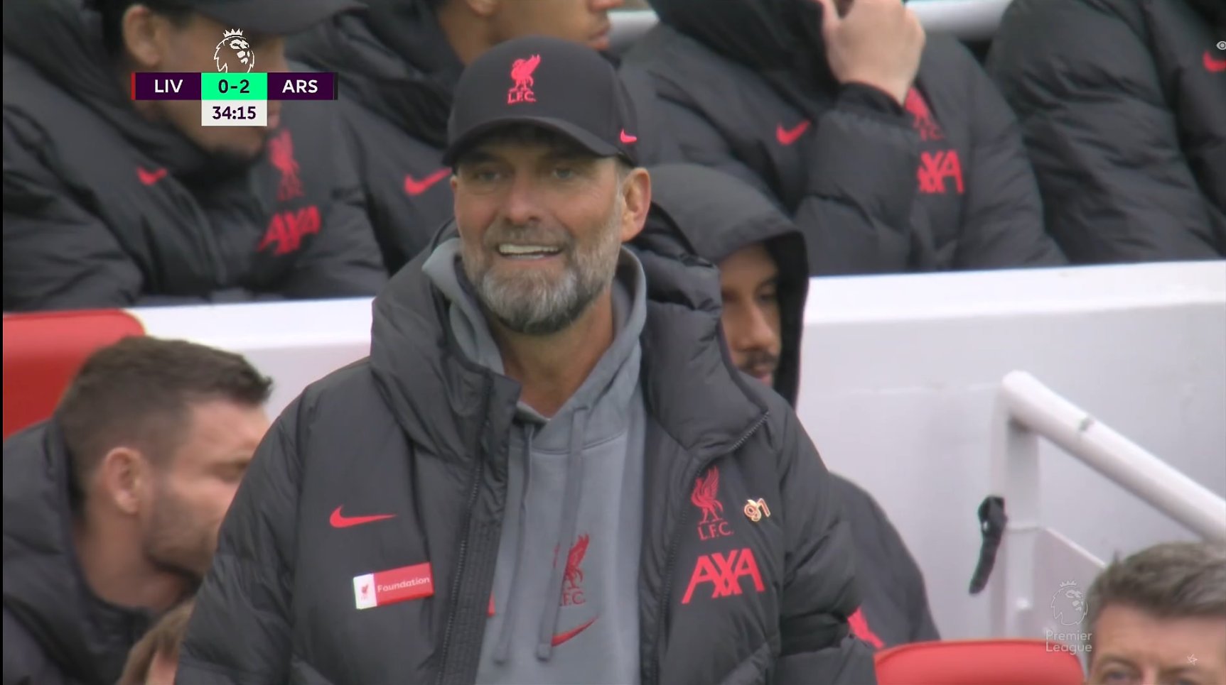 Football Talk on Twitter: "📸 Jurgen Klopp looks stunned at the sideline. https://t.co/kRAU4SjKTm ...