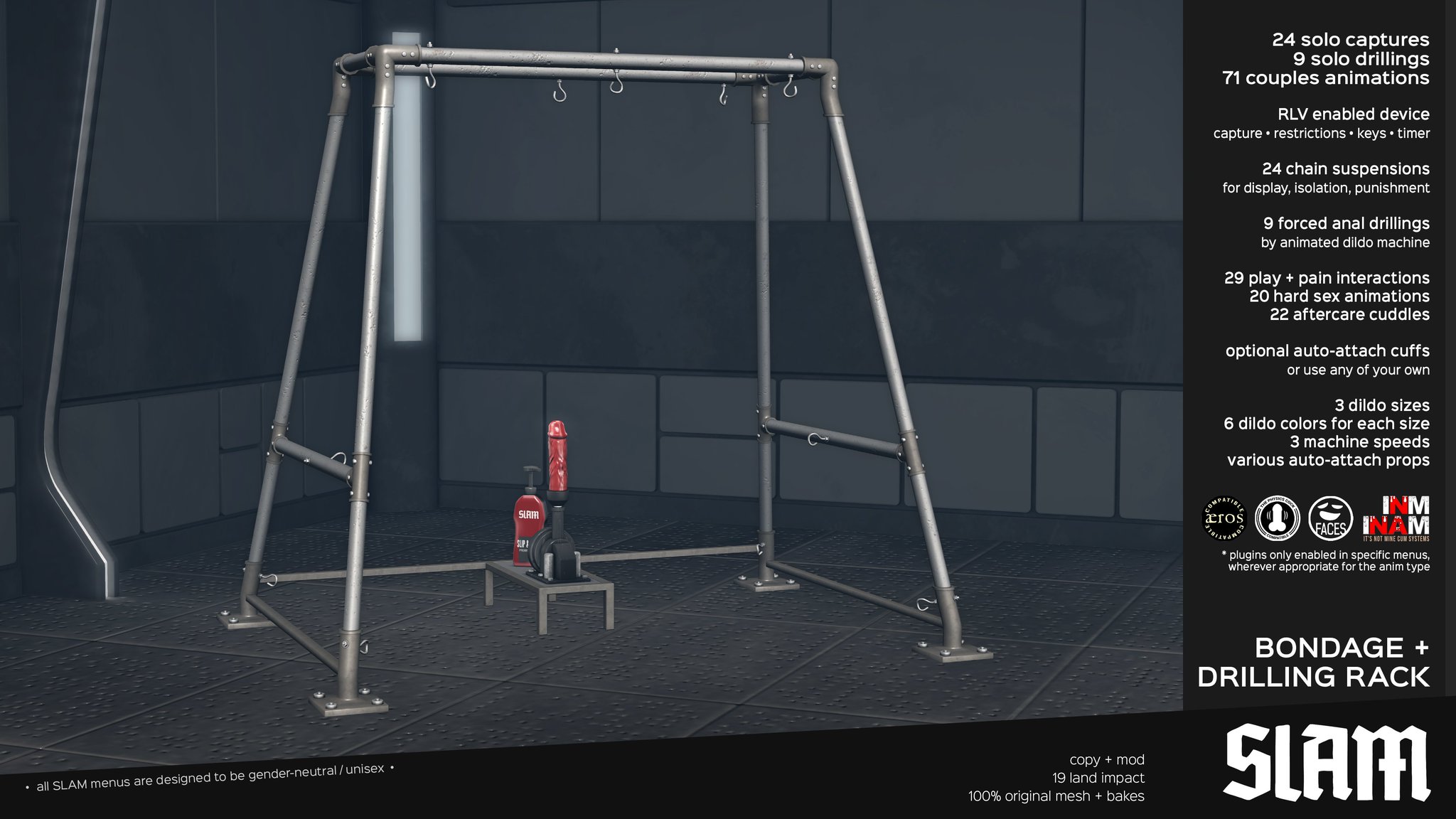 // SLAM on Twitter: "SLAM // bondage & drilling rack @ FaMESHed X April 10th to May 10th 2023 📸 ...