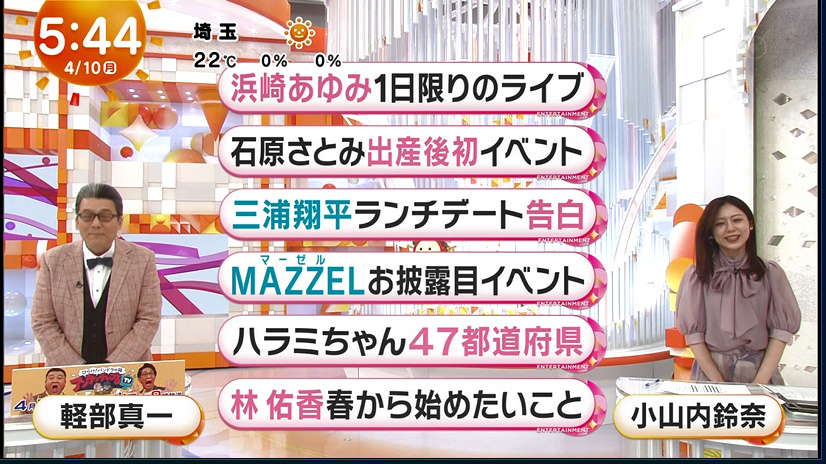 tvmaniaZERO on Twitter: "2023/04/10 #めざましテレビ #軽部真一 アナ #小山内鈴奈 アナ"