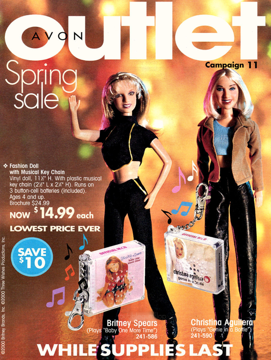 y2k on Twitter: "Britney Spears and Christina Aguilera dolls from Avon Outlet, 2000"