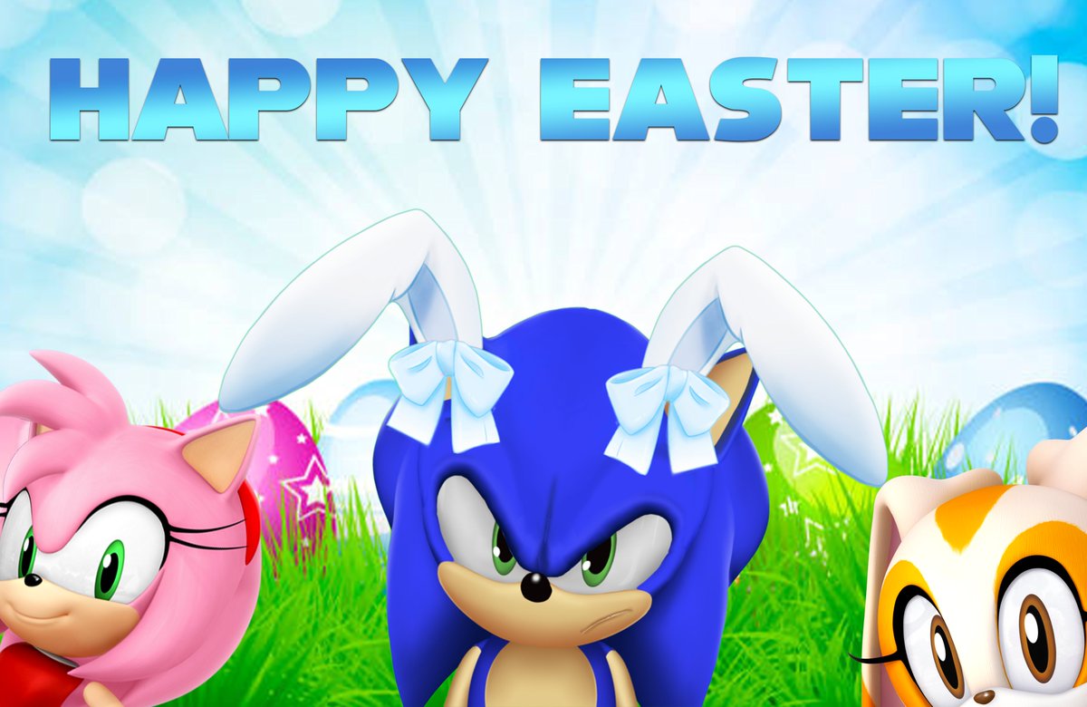 Sonic The VTuber on Twitter: "Happy Easter, Everyone! I was forced to wear these ears by Amy ...