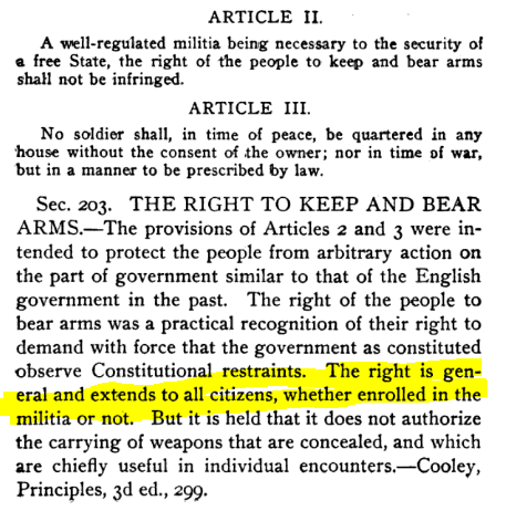 This thread covers 19th century views on the Second Amendment. It's a ...