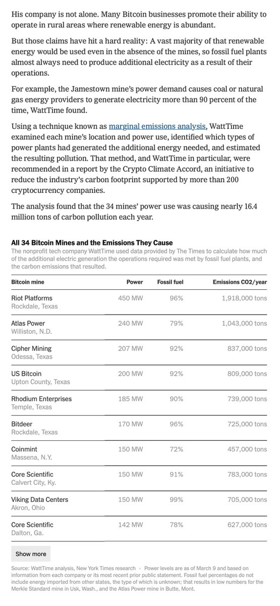 NYTimes finally ran their #Bitcoin mining piece! 🧵 - Thread from Pierre ...