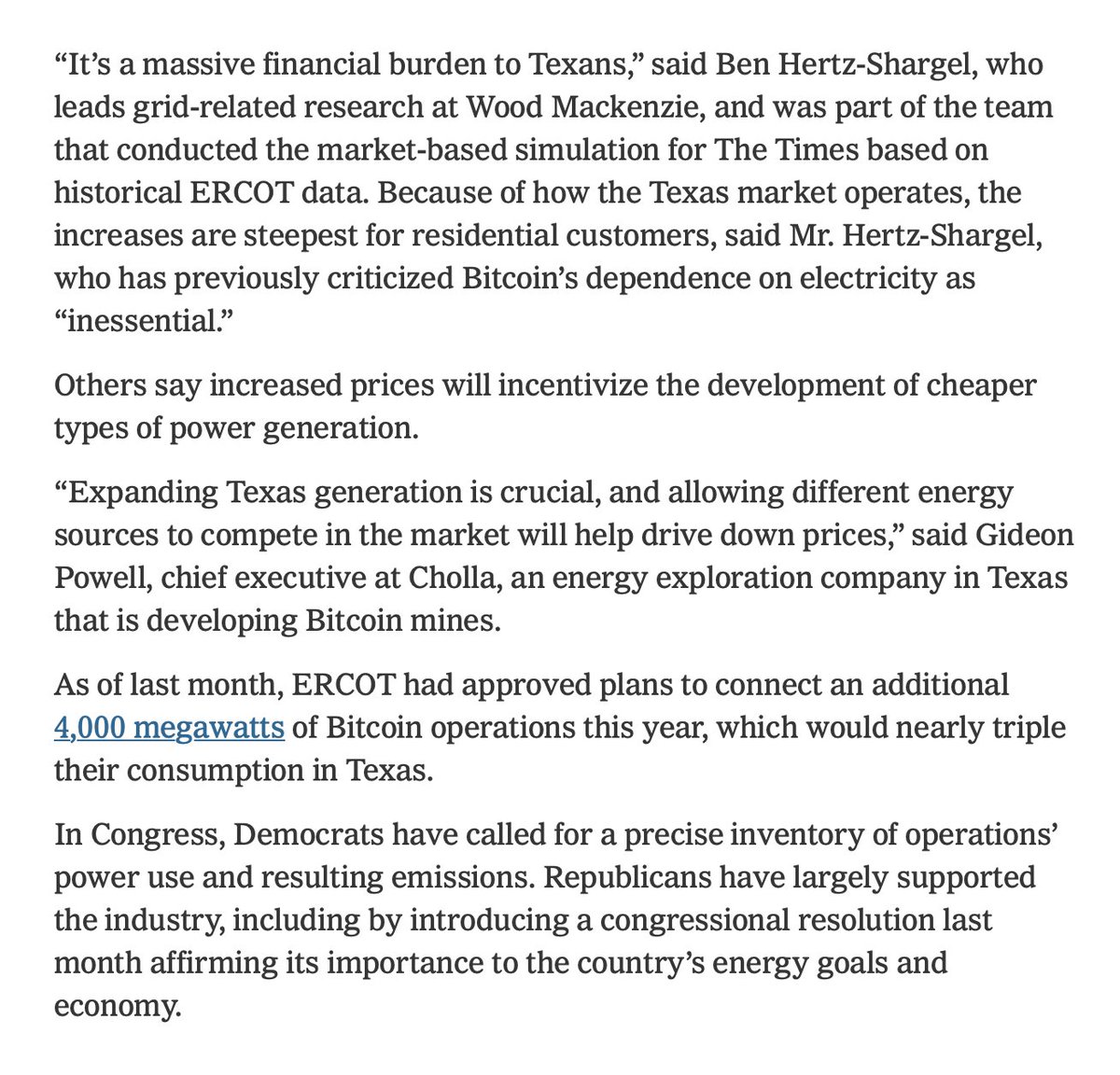 NYTimes finally ran their #Bitcoin mining piece! 🧵 - Thread from Pierre ...
