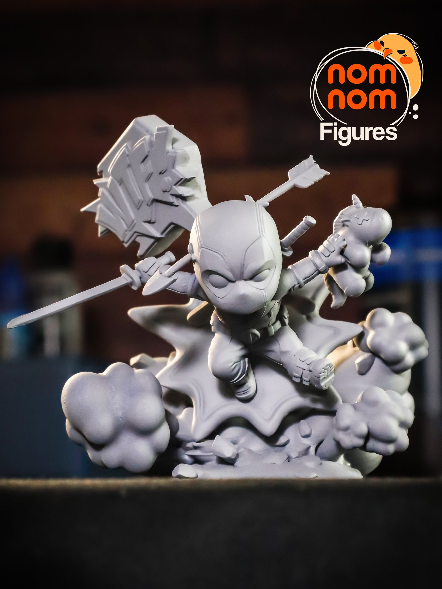 Nomnom Figures on Twitter: "⭐️#Chibi #Deadpool⭐️ STL for 3D printing (with presupport) Support ...
