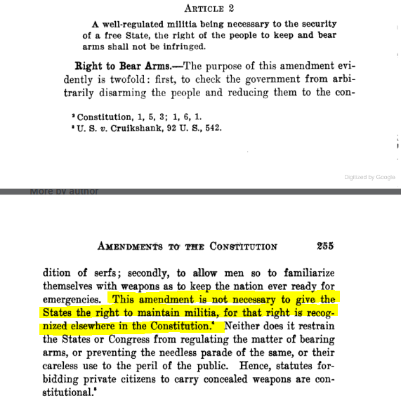 This thread covers 19th century views on the Second Amendment. It's a ...