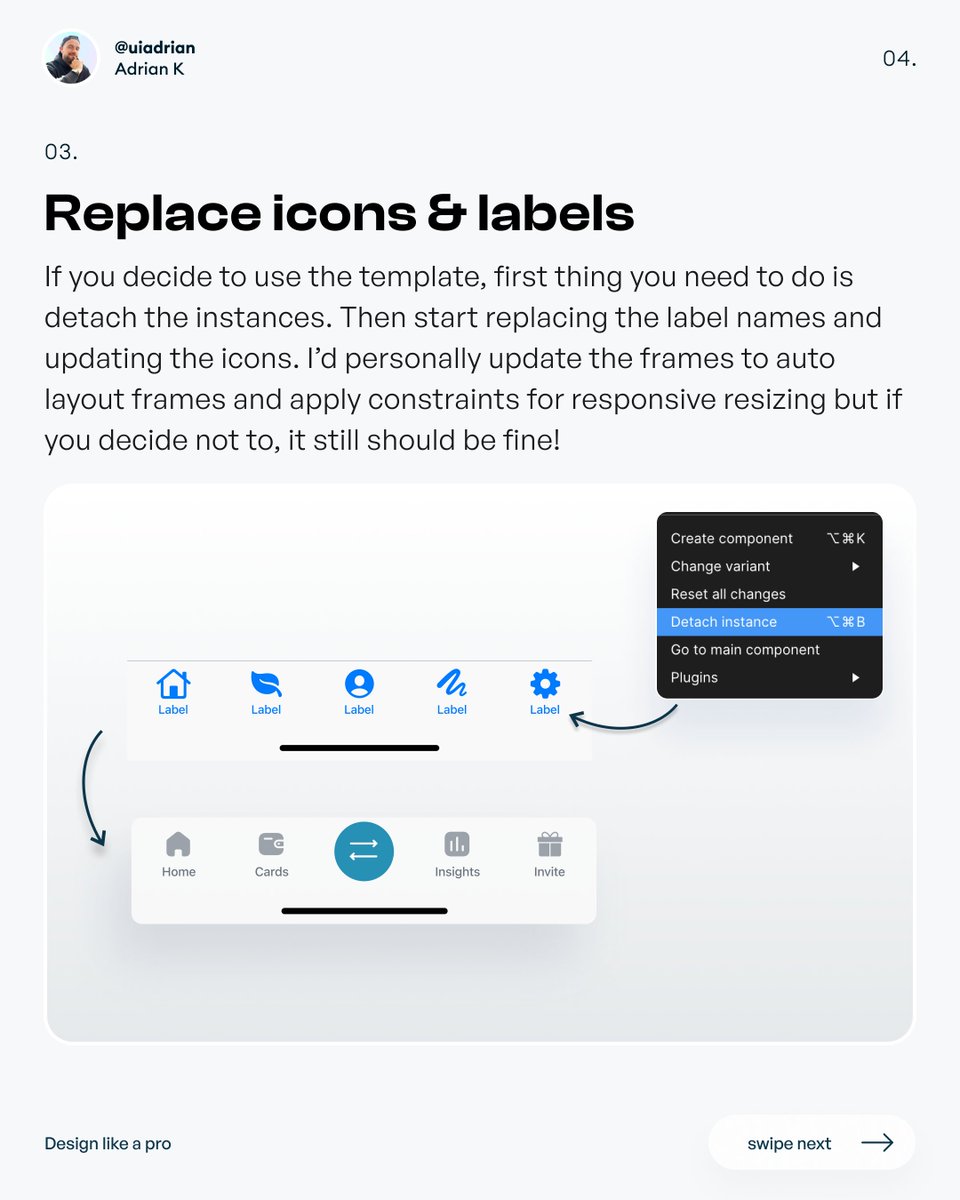 How to design iOS tab bars - المسلسل من UI Adrian @uiuxadrian - رتبها