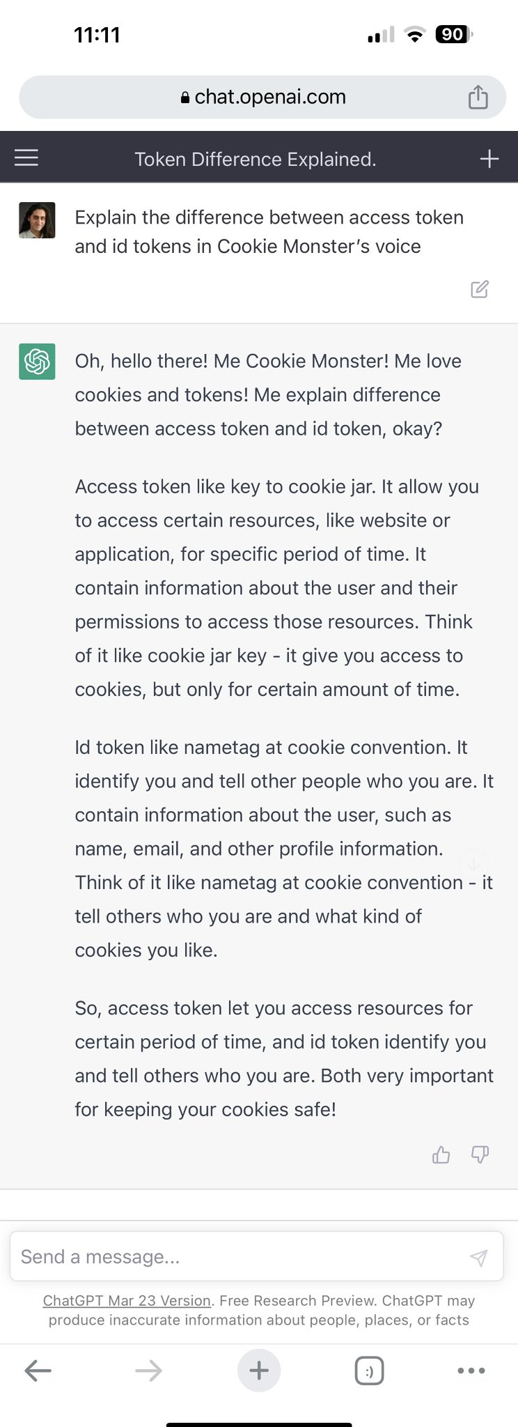 Vittorio on Twitter: "“Explain the difference between access token and ...