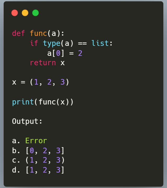 Benjamin Bennett Alexander On Twitter Python Question What Is The Output Of This Code And Why🤔