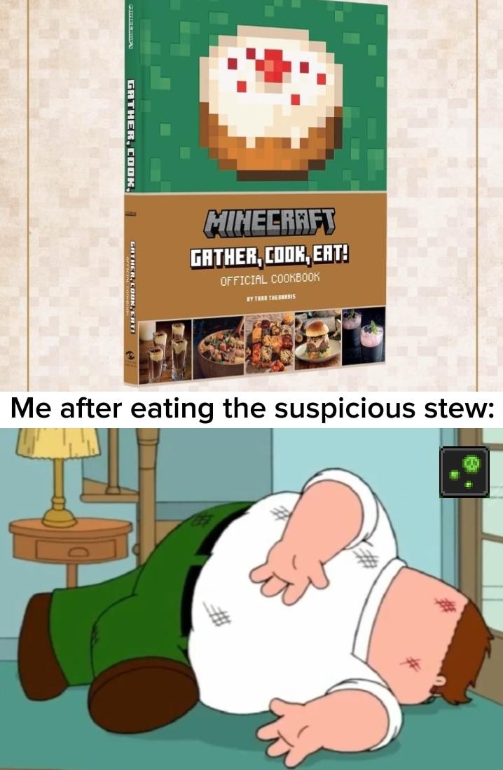 Minecraft Memes on Twitter: "They made an official minecraft cookbook with iconic recipes from ...