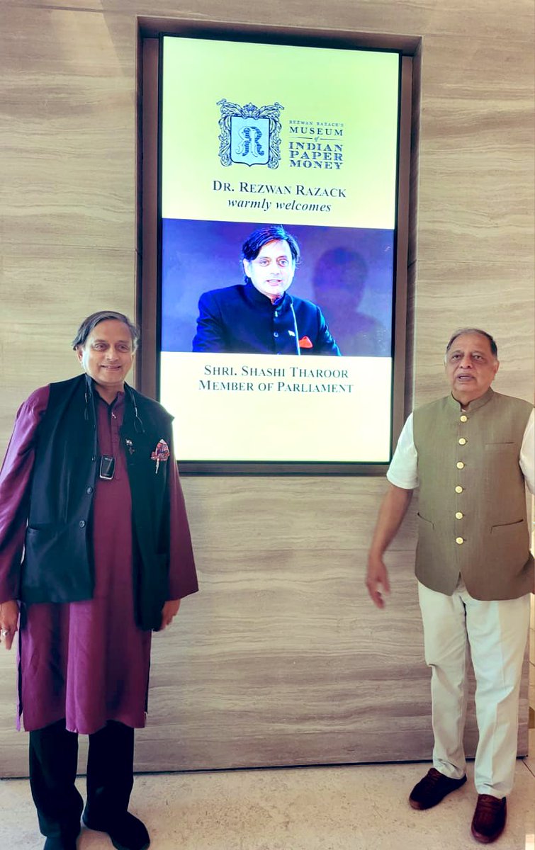 Shashi Tharoor on Twitter: "Between events and interviews managed a visit to Rezwan Razack’s ...