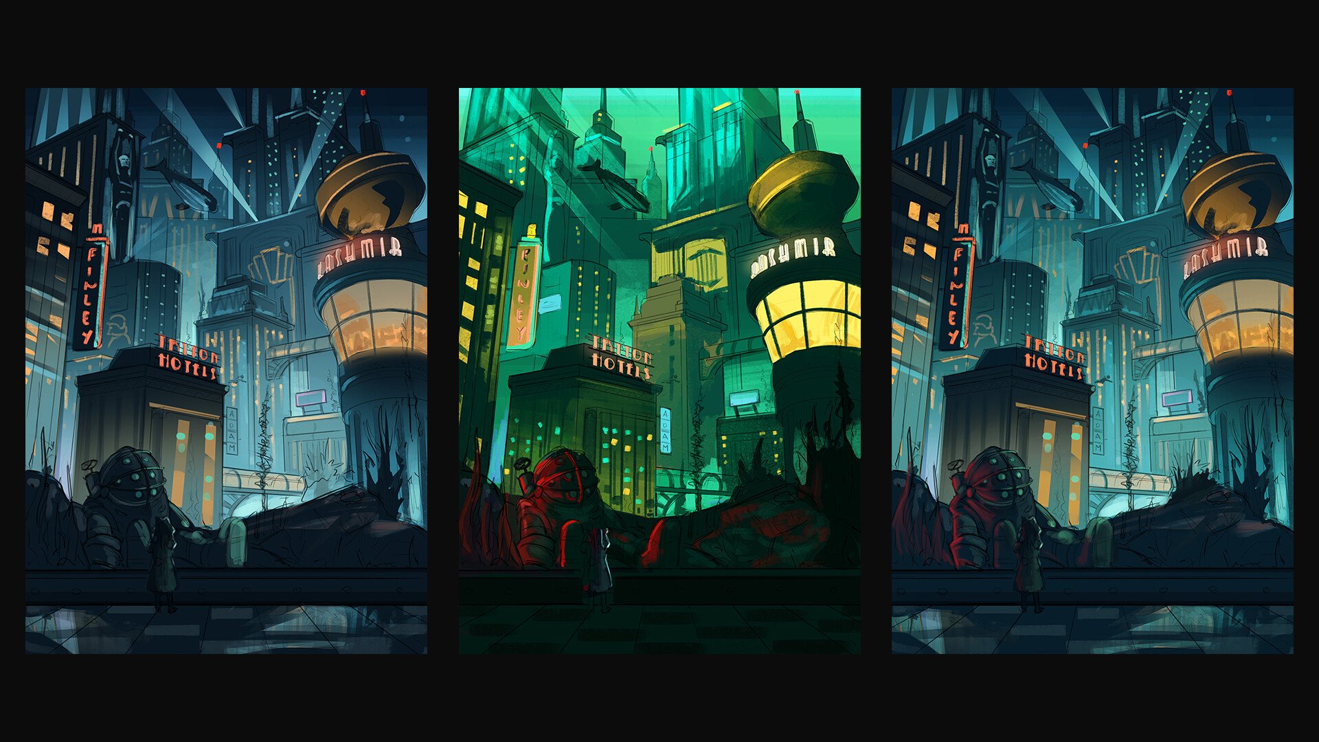 Bioshock Concept Art Wallpaper HD Wallpaper: Digital Art, BioShock