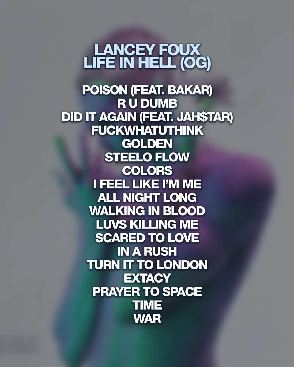 Iseko🗝️ on Twitter: "RT @Kurrco: The entire OG version of Lancey Foux' album "Life In Hell" has ...
