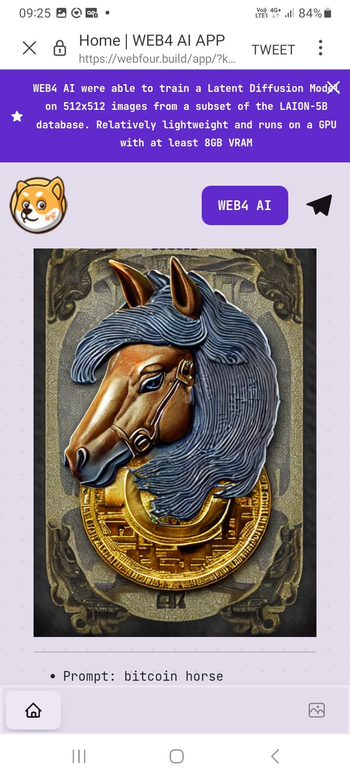 Fold_space on Twitter: "@Biswap_Dex Messing about with the $web4 AI generator...and grabbing ...