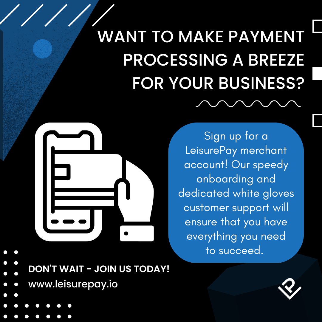 LeisurePay on Twitter: "Want to make payment processing a breeze for your business? Sign up for ...