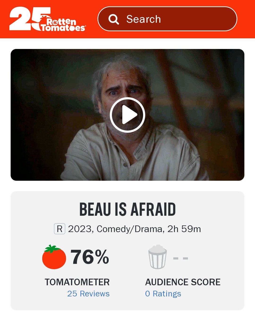 BuraStar on Twitter: "🎥| ظهرت التقييمات الأولية لفيلم المخرج آري استر [ Beau is Afraid ] , حيث ...
