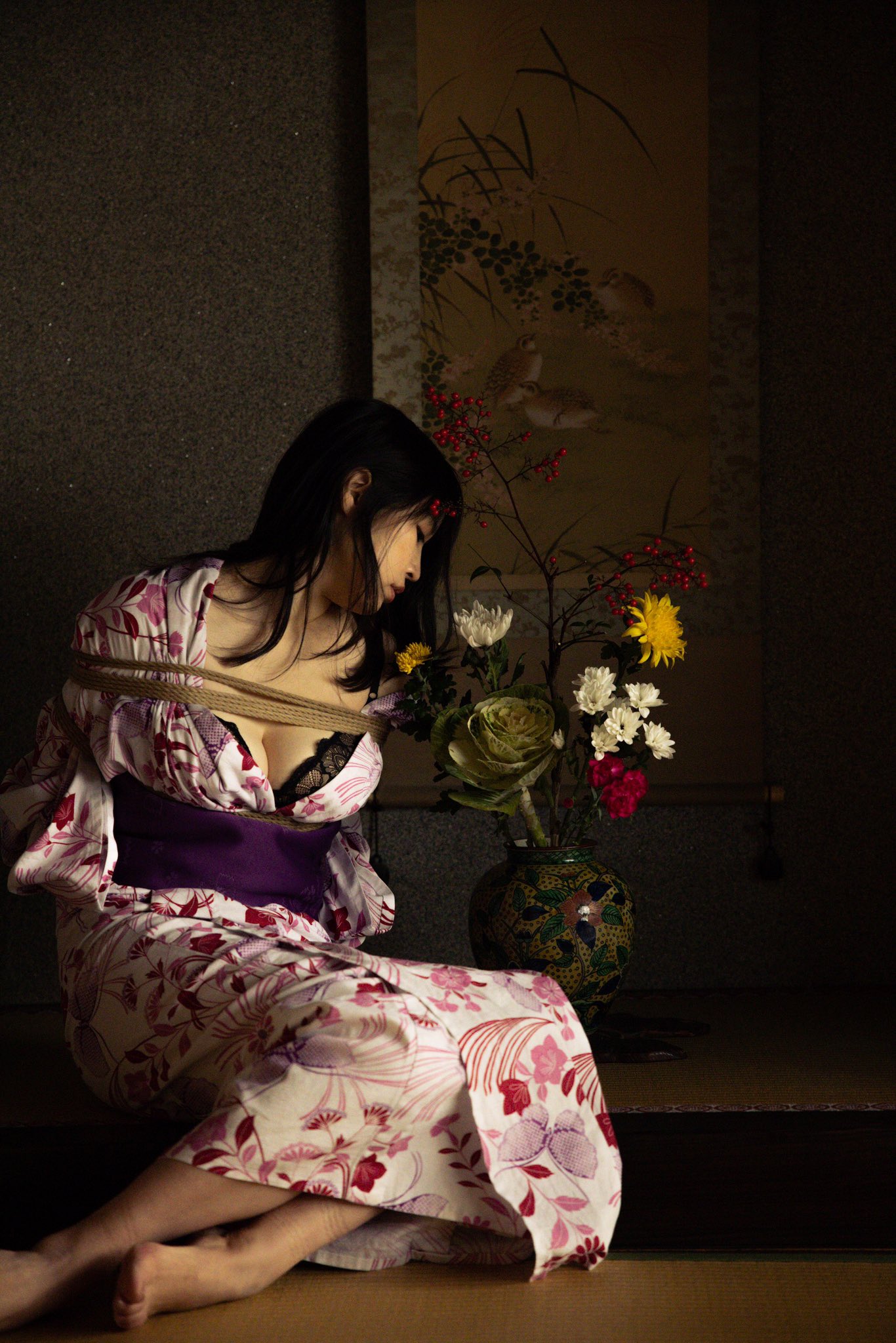 Hajime Kinoko on Twitter: "『和縛り・花』 “Washibari•Hana” Limited 1/5 Made year 2020 pigment print ...