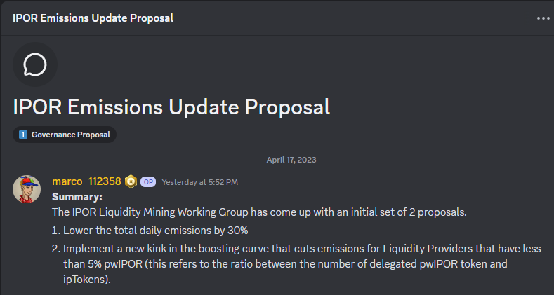 IPOR Labs on Twitter: "After 3 months, the #IPOR liquidity mining program is up for calibration ...