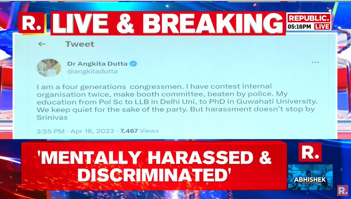Republic On Twitter Breaking Assam Youth Congress President