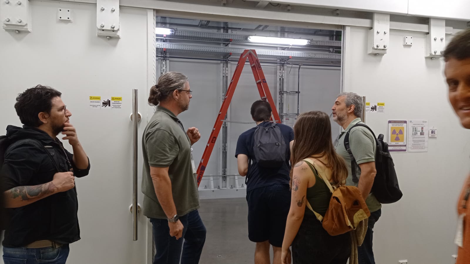 LaBTryps on Twitter: "Here, visiting one of the beamlines and then... leaving like in a movie ...