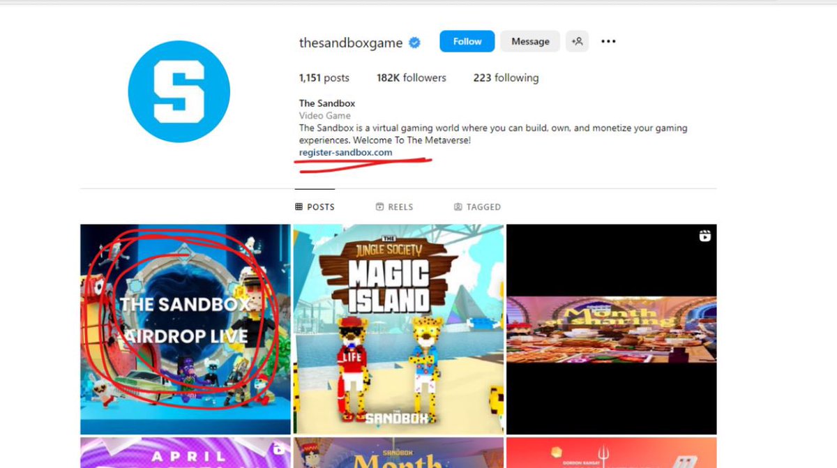 voxvex.eth (💙,🧡)🛸 on Twitter: "RT @TheSandboxGame: 🚨Attention all Instagram users🚨 Our Instagram ...