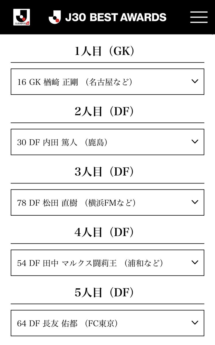 ロニー on Twitter: "私のベスト11はこれ。 #J30ベストアウォーズ"