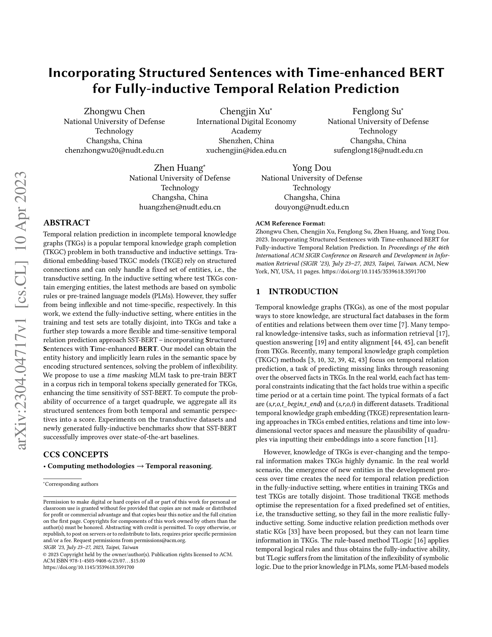 Semisance On Twitter Incorporating Structured Sentences With Time Enhanced Bert For Fully