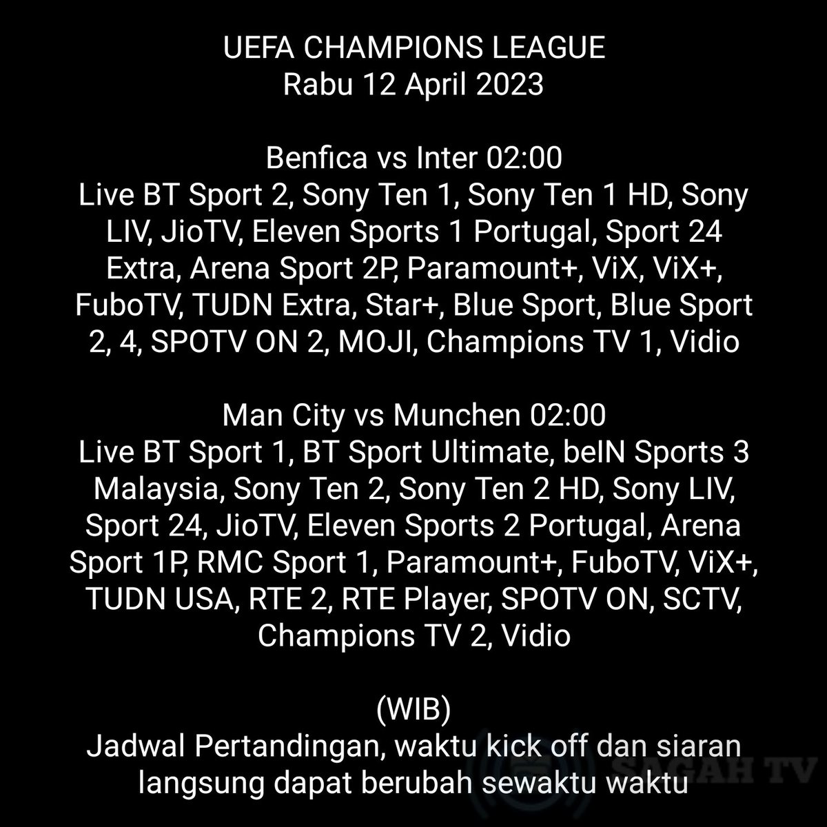 sagahtvlive on Twitter: "RT @sagahtvlive: #Jadwal Siaran Langsung :Women's Friendlies :UEFA ...