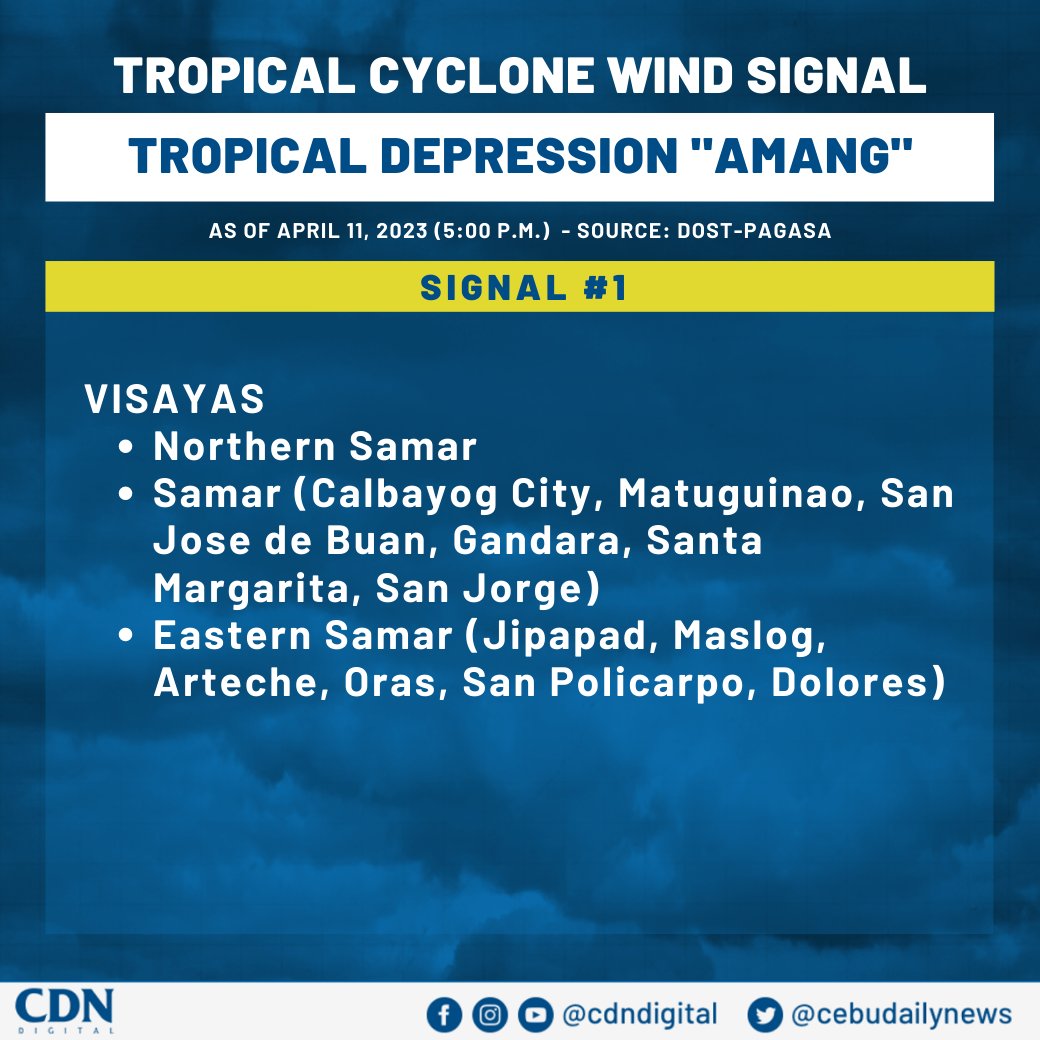 CDN Digital on Twitter: "[WEATHER UPDATE] As of 5 p.m. on Tuesday, April 11, Tropical Cyclone ...