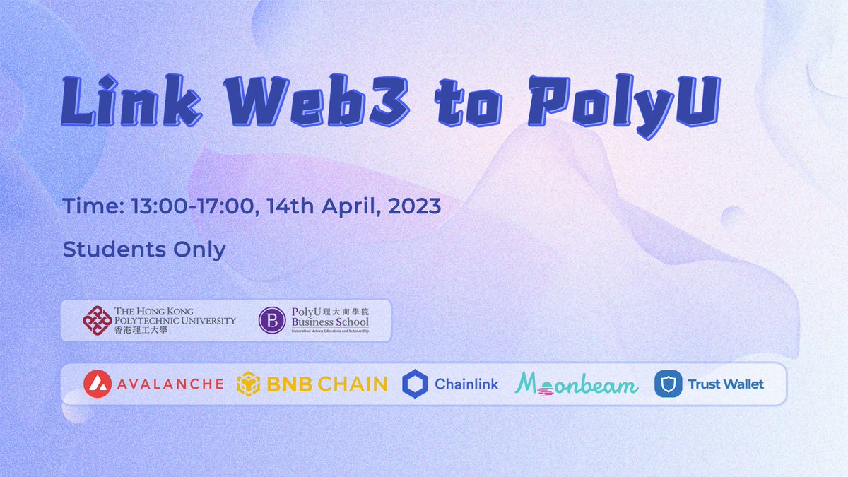Chainlink - 官方中文账号 on Twitter: "一些“Link Web3 to PolyU”的精彩瞬间！#Chainlink #ChainlinkCommunity"