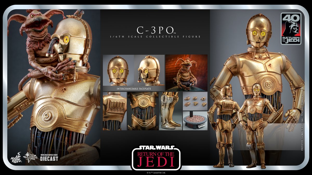 Hot Toys on Twitter: "#HotToys 1/6th scale #C3PO figure from #StarWars #ReturnOfTheJedi is ...