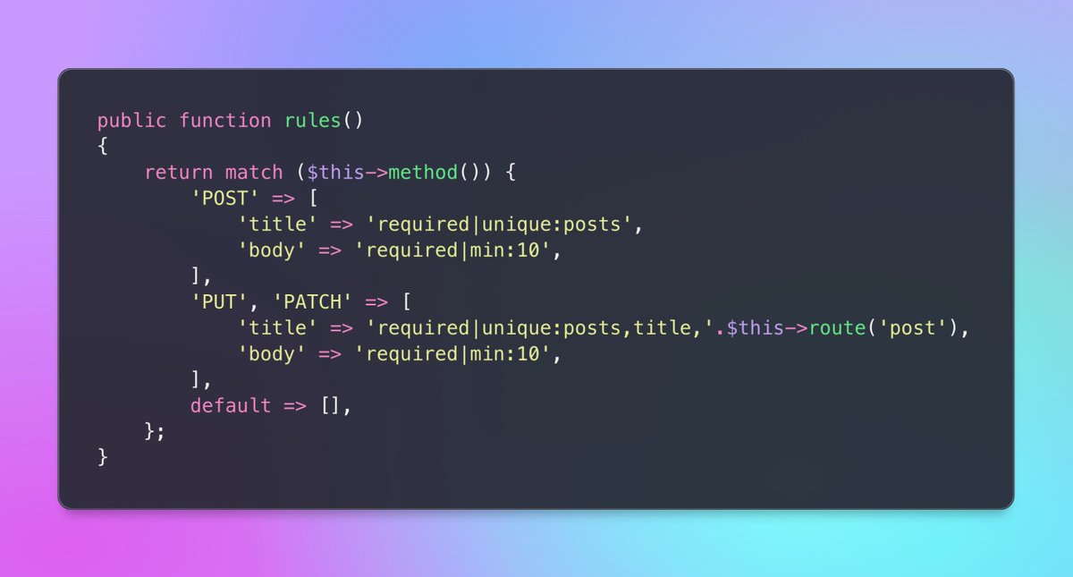 Laravel Updates Tips And Tricks On Twitter π‘in Laravel You Can Use Same Form Request Class