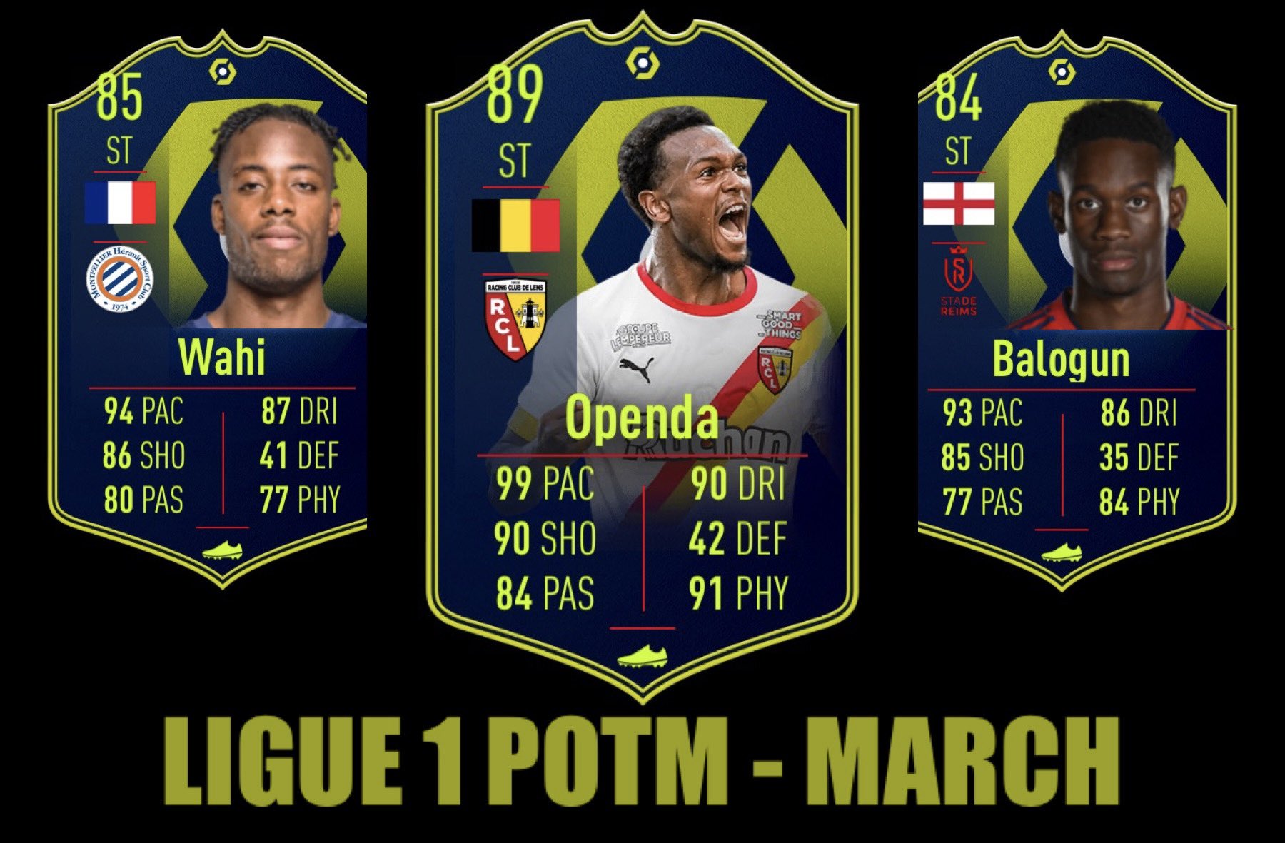 FIFA 23 Leaks !👀🔥 on Twitter: "🚨MARCH LIGUE 1 POTM SBC (nominees🏆) #FIFA23 👇 🇫🇷- Wahi 4⚽️ + 1👟 ...