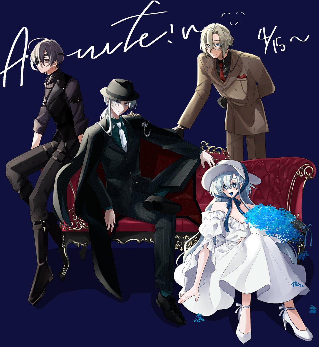 風邪 on Twitter: " ︎𝘾𝙤𝘾【𝘼𝙘𝙤𝙣𝙞𝙩𝙚:𝙧𝙚】 ____あなたたちはマフィアだ。 (HO4で通過予定。立ち絵は全員分‼️☺️ )"