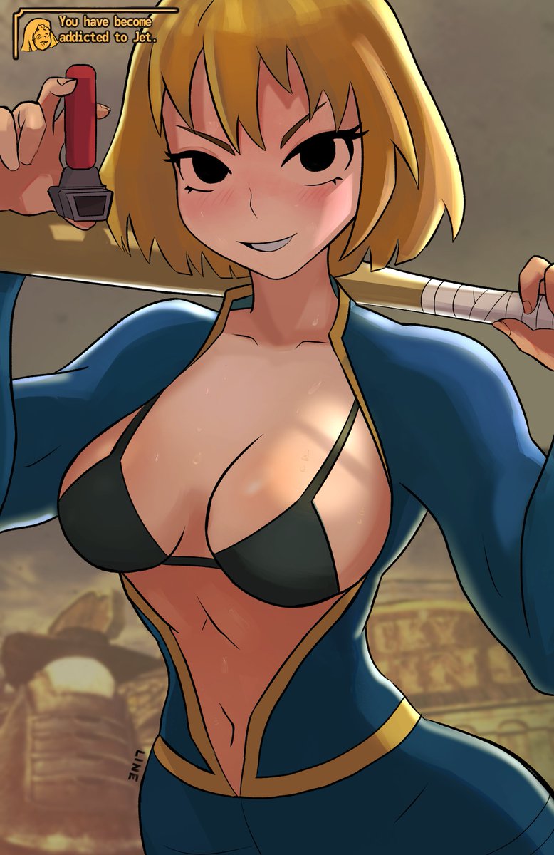 Linepix on Twitter: "fanart of @waa153's vault girl I drew in my main Im glad how this came out ...