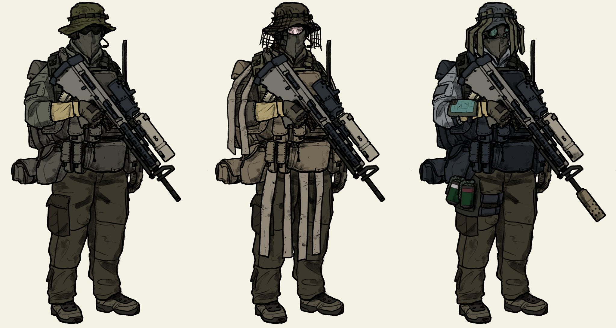 Futuristic Soldier Drawing