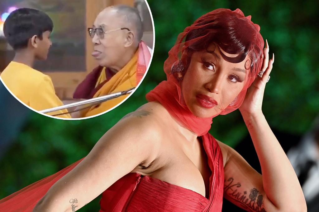 New York Post On Twitter Cardi B Slams Dalai Lamas Tongue Sucking
