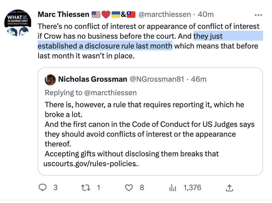 Nicholas Grossman on Twitter: "Why do this @marcthiessen? It'd take just a smidge of integrity ...