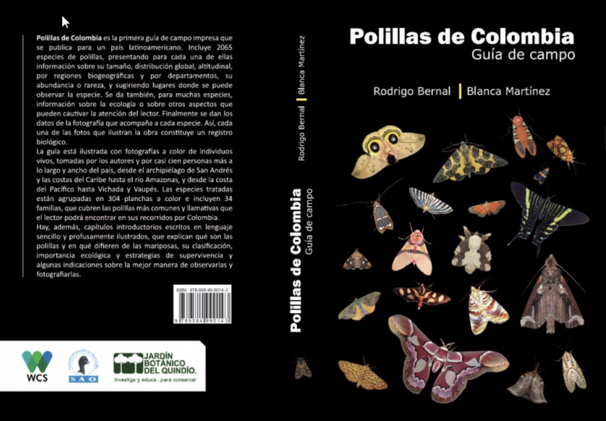 WCS Colombia on Twitter: "¡Disponible! "Polillas de Colombia-Guía de campo". Autoría de Rodrigo ...