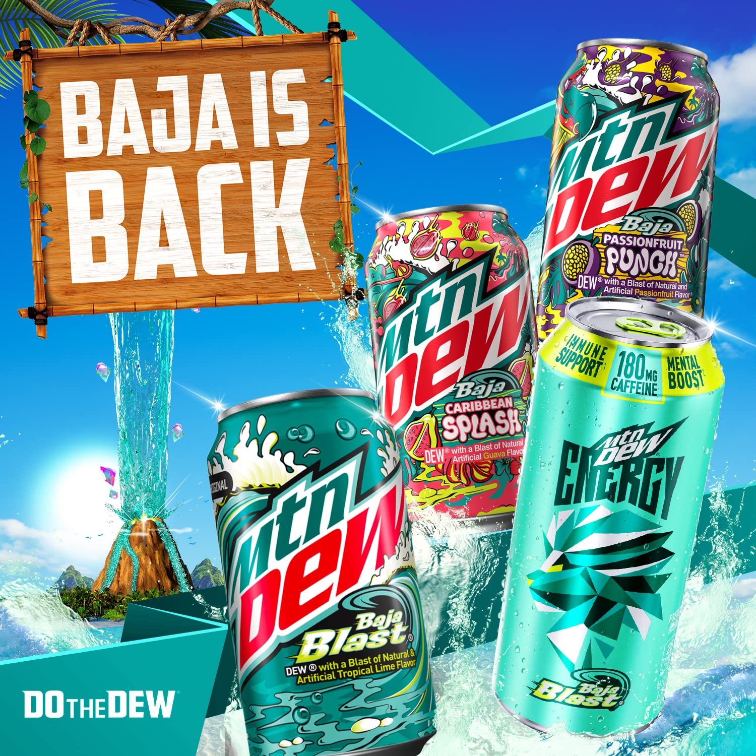 Mountain Dew Baja Blast Wallpaper