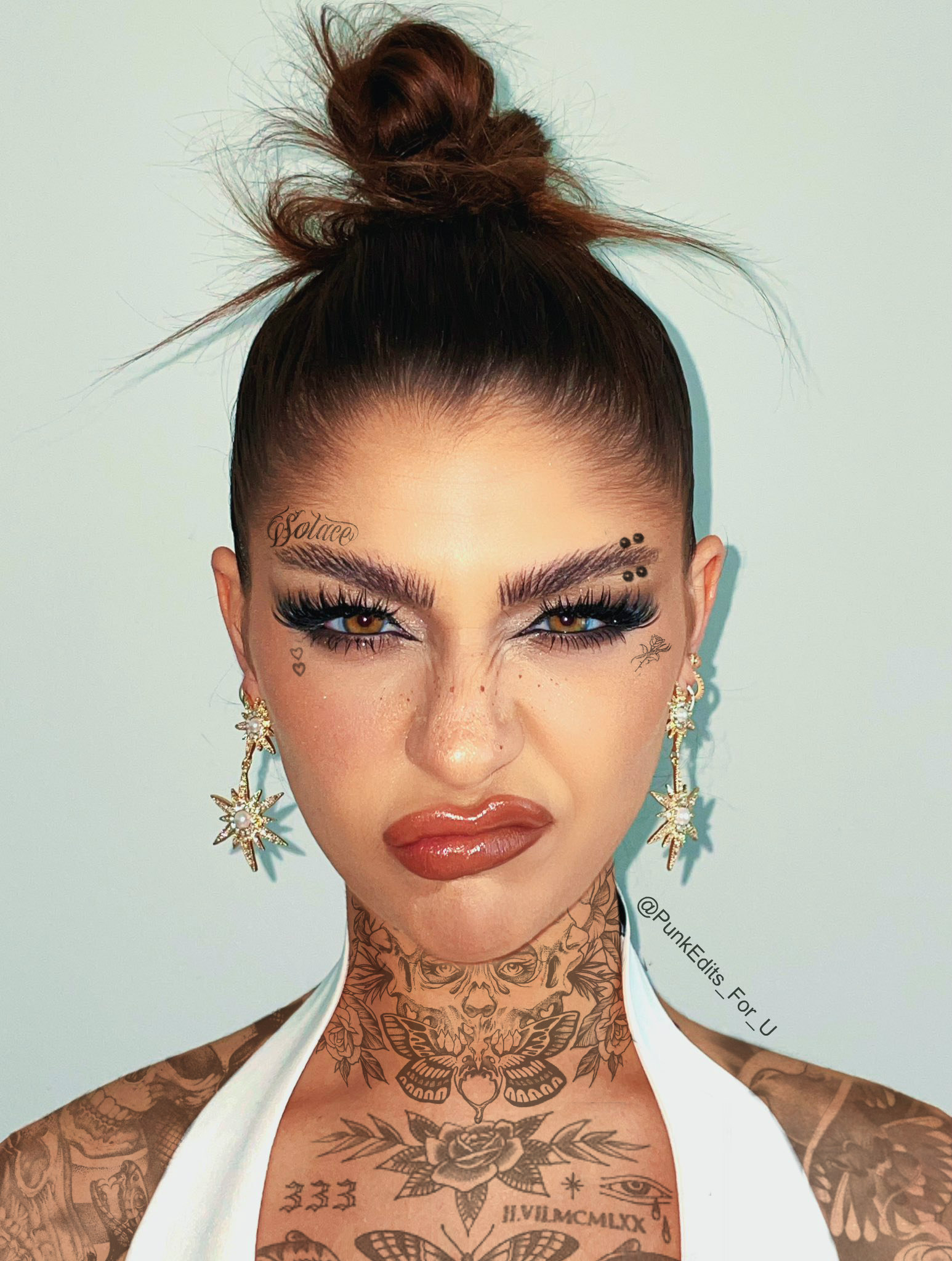 333 neck tattoo - Bronctattooaus.com