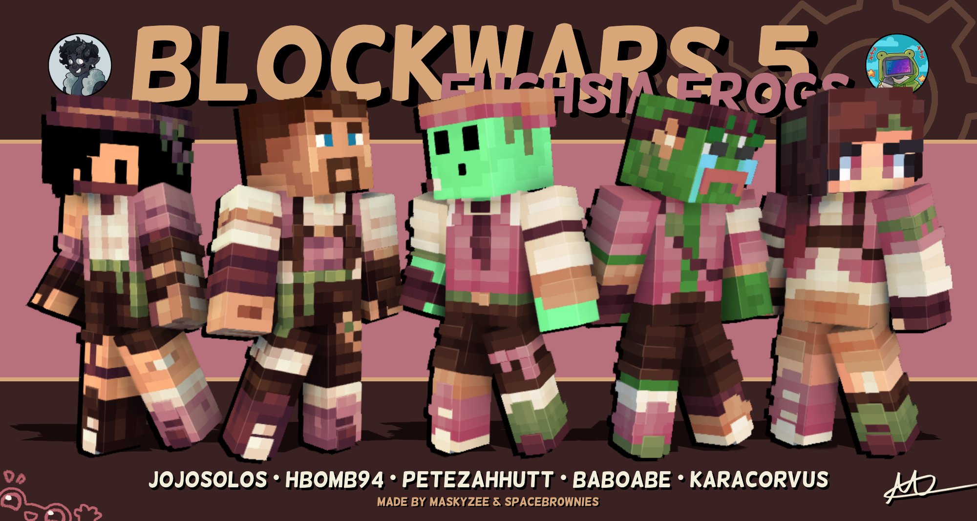 Masky🎗🦊 on Twitter: "👑 Blockwars 5 - Team Fuchsia Frogs 👑 --- amazing collab w/ @spacebr0wnies ...