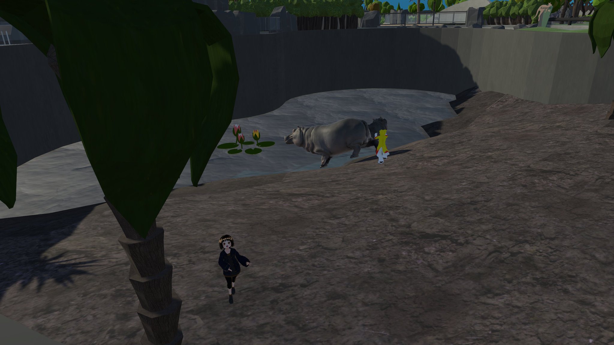 なお@ゲーム・VRC on Twitter: " 1/2 ①動物園で展示される店長 ②バカッター風記念撮影 ③唐突の狼集会(?) ④水族館で記念撮影 #VRChat #VRC https ...