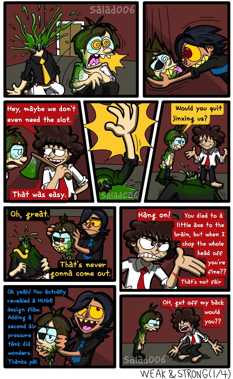 salad slopper zone on Twitter: "EVIL HALL CHAPTER FOURTEEN: Weak & Strong You guys just got ...