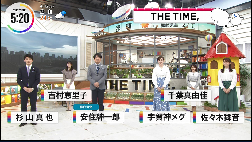 tvmaniaZERO on Twitter: "2023/04/12 #thetime_tbs #杉山真也 アナ #吉村恵里子 アナ #安住紳一郎 アナ #宇賀神メグ アナ #千葉真由佳 ...