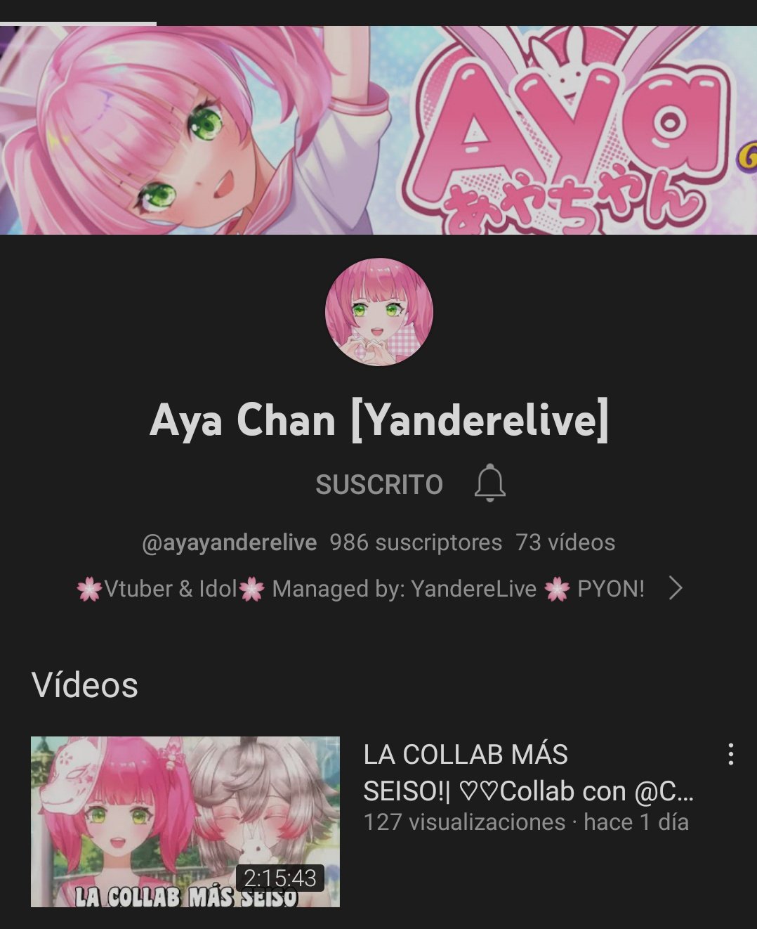 Aya-chan (Vidol)🌸🐇 •YandereLive• META: 2K on Twitter: "14 para ser 1K en Youtube🌸 ¿Me ayudas ...